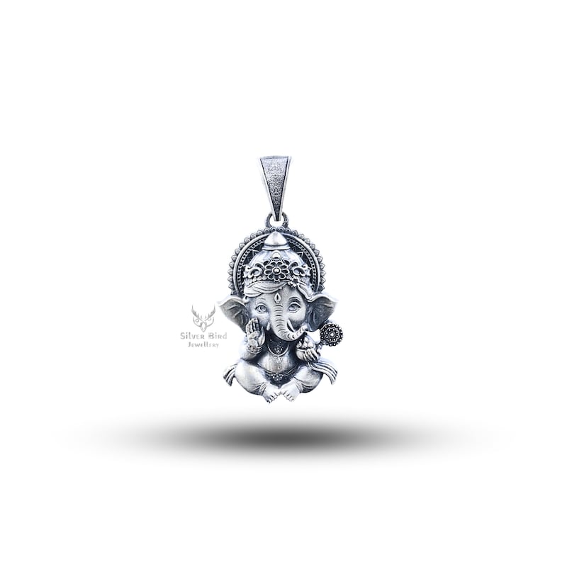 Silver Pendant Ganpati - Etsy
