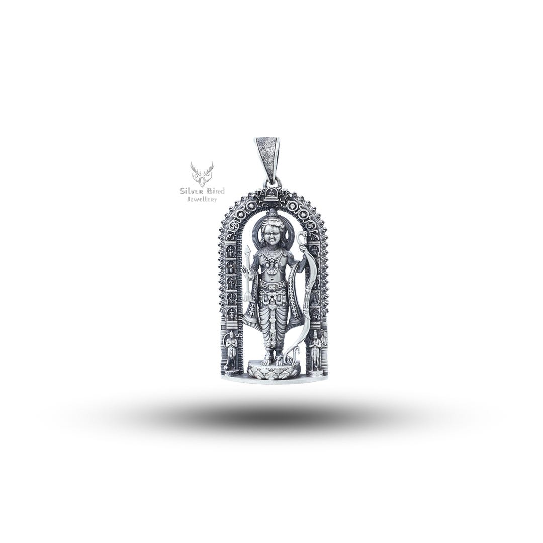Lord Shree Rama 925 Sterling Silver Pendant - Etsy