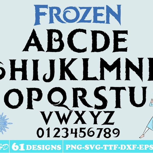 Frozen Font - Etsy