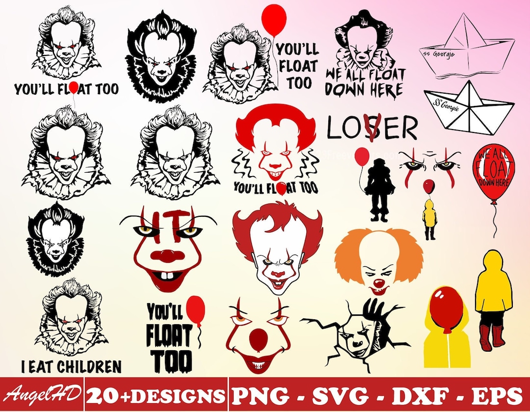 20 It Pennywise Svg Bundle Layered Item, Penny Wise Clipart, Cricut ...