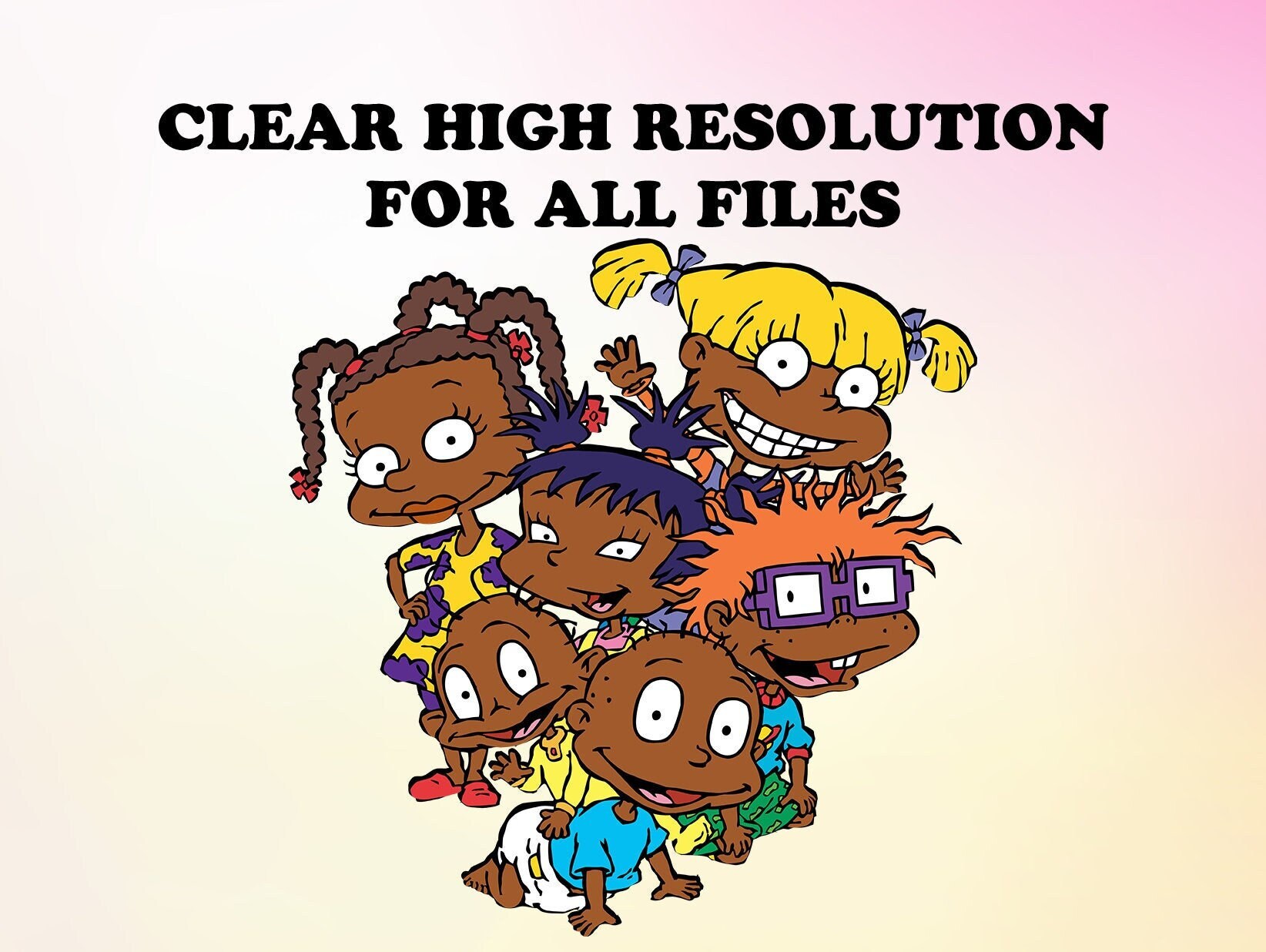 Melanin Afro American Rugrats Svg Layered Item Clipart - Etsy UK