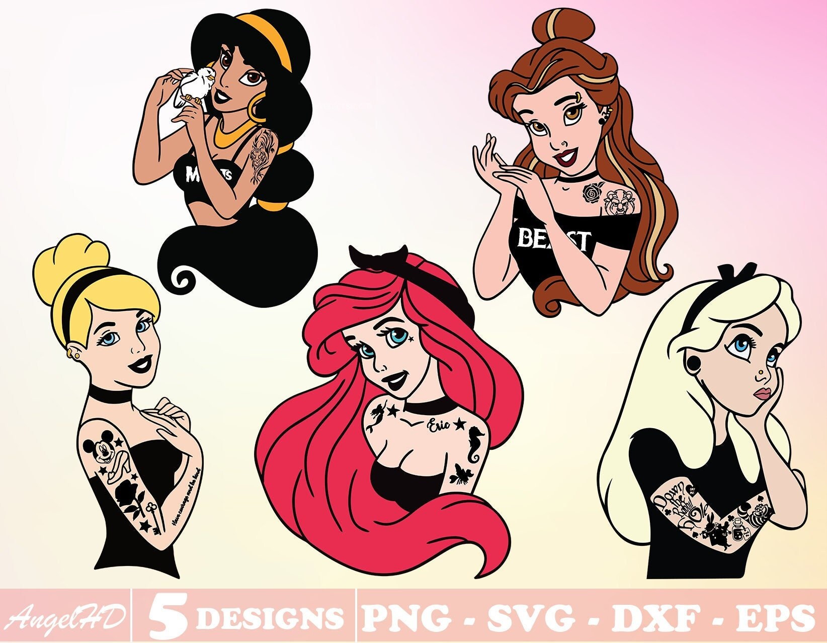 Punk Disney Princesses Ariel And Eric