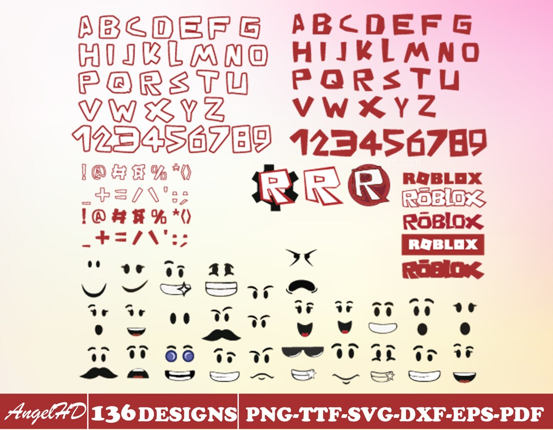 135 Roblox Font and Face TTF Svg Bundle Layered Item - Etsy UK