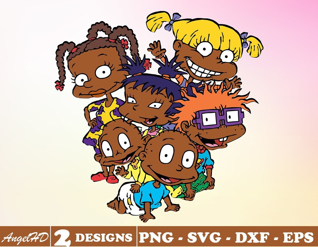 Melanin Afro American Rugrats Svg Layered Item Clipart - Etsy UK