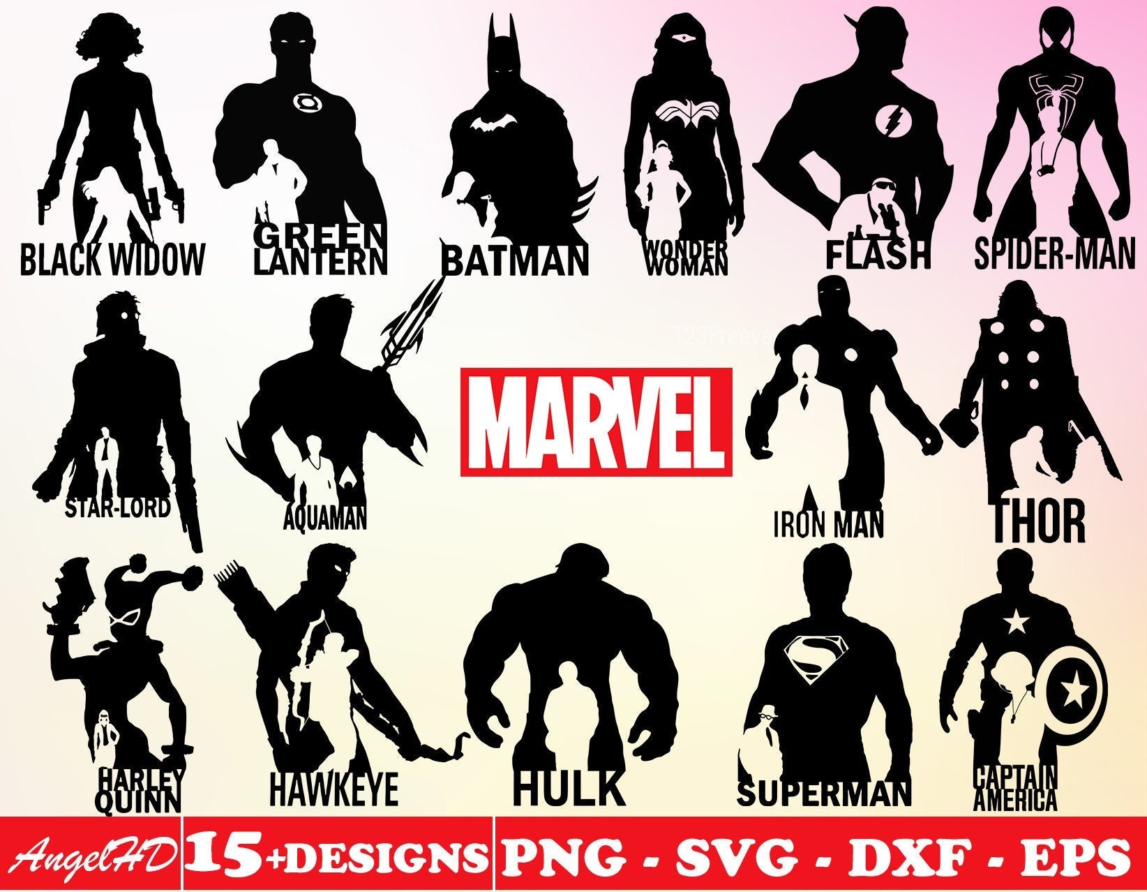 Marvel Superhero Silhouette