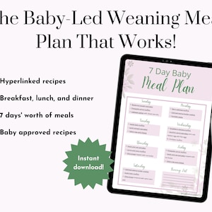 7-day Baby Meal Plan | Baby-led Weaning Meal Plan | Vegan Food Recipes ...