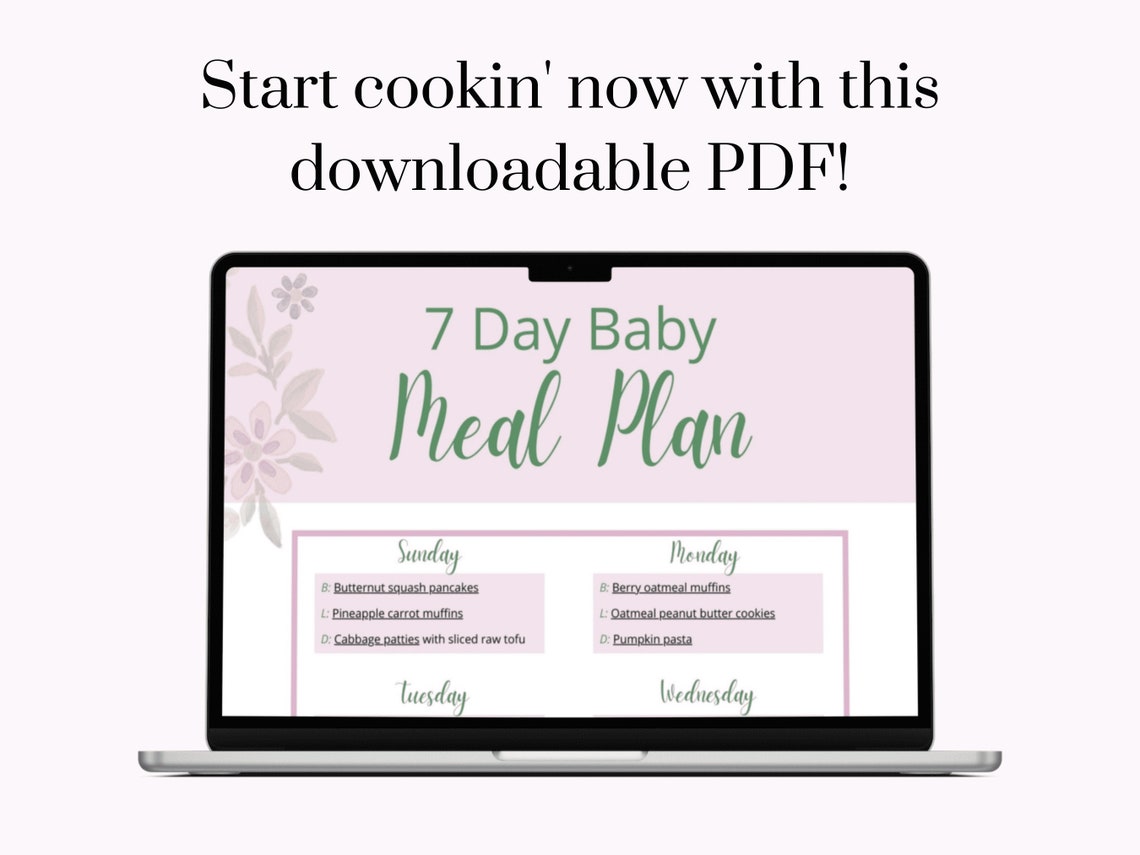 7-day Baby Meal Plan | Baby-led Weaning Meal Plan | Vegan Food Recipes ...