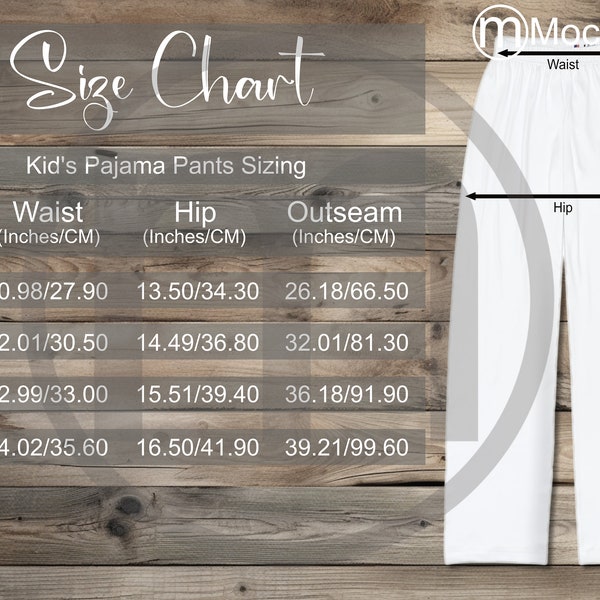 Sublimation Size Chart - Etsy