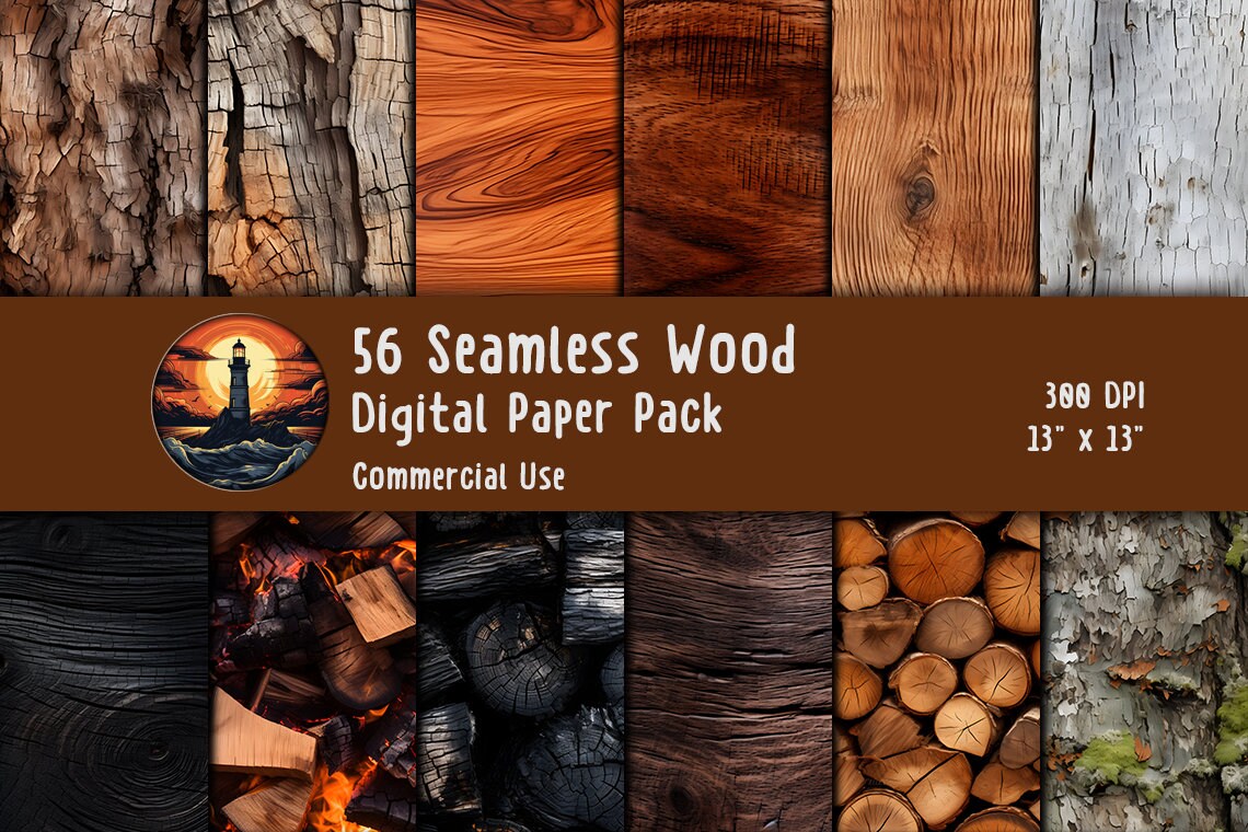 Seamless Wood Textures, Realistic Wood, Commercial Use, Printable Paper ...