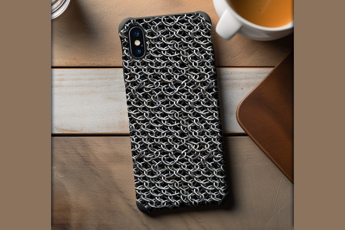 Chain Metal Seamless Digital Paper | Realistic Metal Chain Mail ...