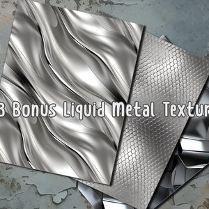 Metal Seamless Digital Paper | Realistic Metal Textures | Commercial ...