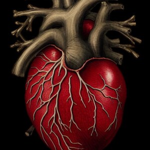 Human Heart Art Human Heart Shape Image Medical Gift Cardiologist Human ...