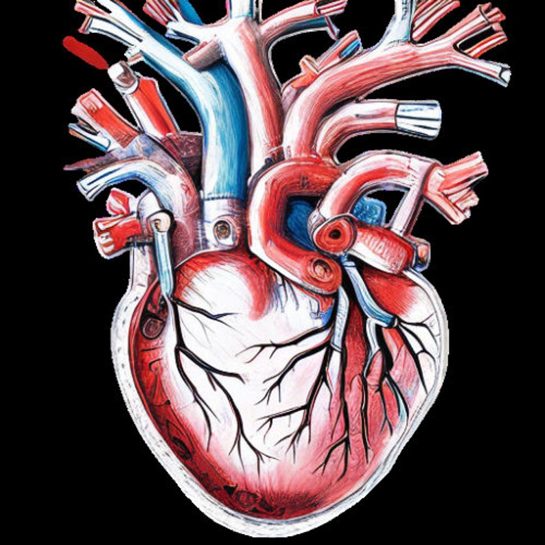 Anatomical Heart Svg Cardiac Svg Heart Vector Design - Etsy