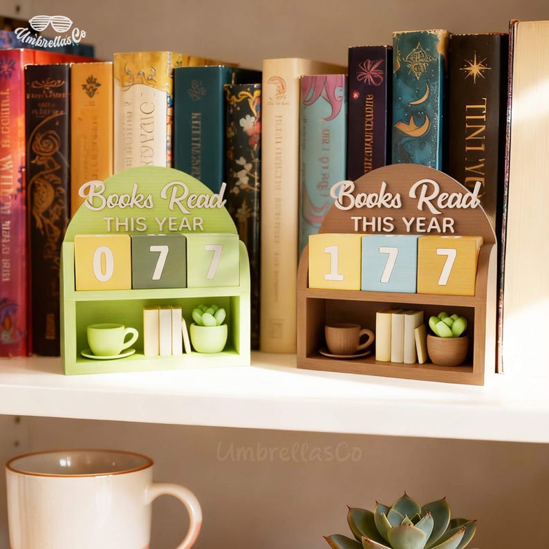 Charming 3d-printed Bookshelf Counter - Track Your Reading Journey in ...