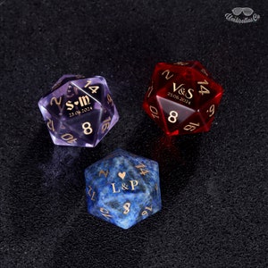 Custom Wedding Dice - Gifts for Couple, Custom D20, Dungeons and ...