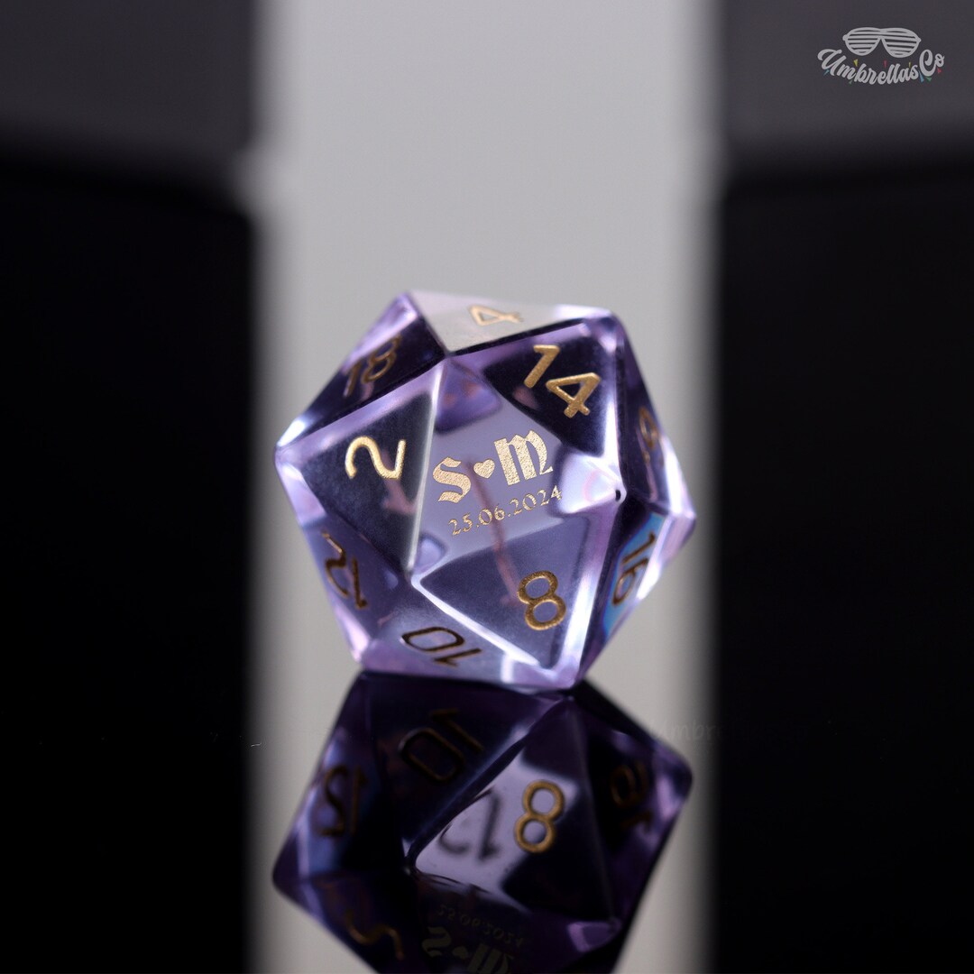 Custom Wedding Dice - Gifts for Couple, Custom D20, Dungeons and ...