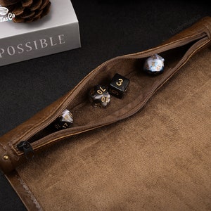 Personalized Leather Dice Tray - Custom Dice Leather Tray, Scroll of ...