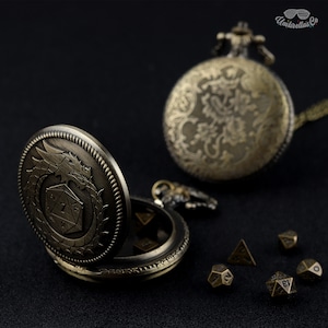 Custom Pocket Watch Dice Tray - Roman Style Pocket Watch Shell, Metal ...