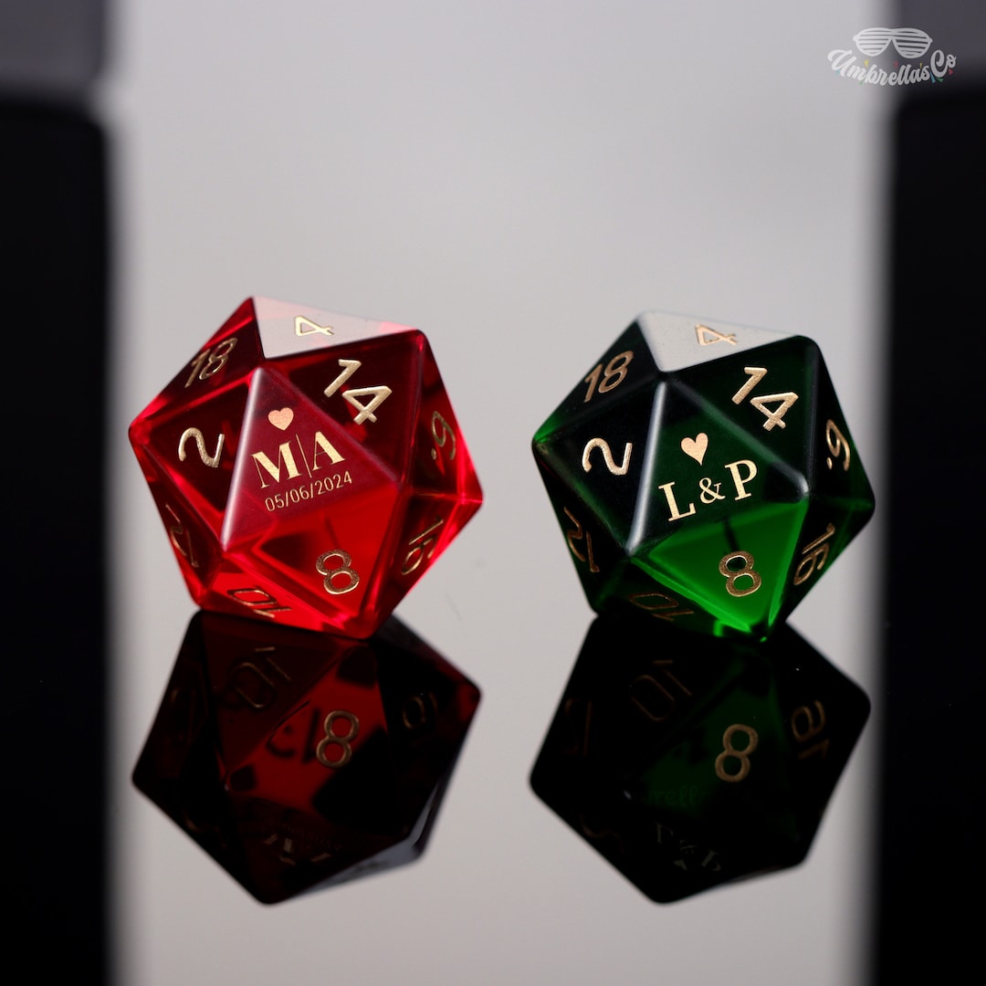 Custom Wedding Dice Gift- Custom D20, Personalised Dnd Gifts, Dungeons ...