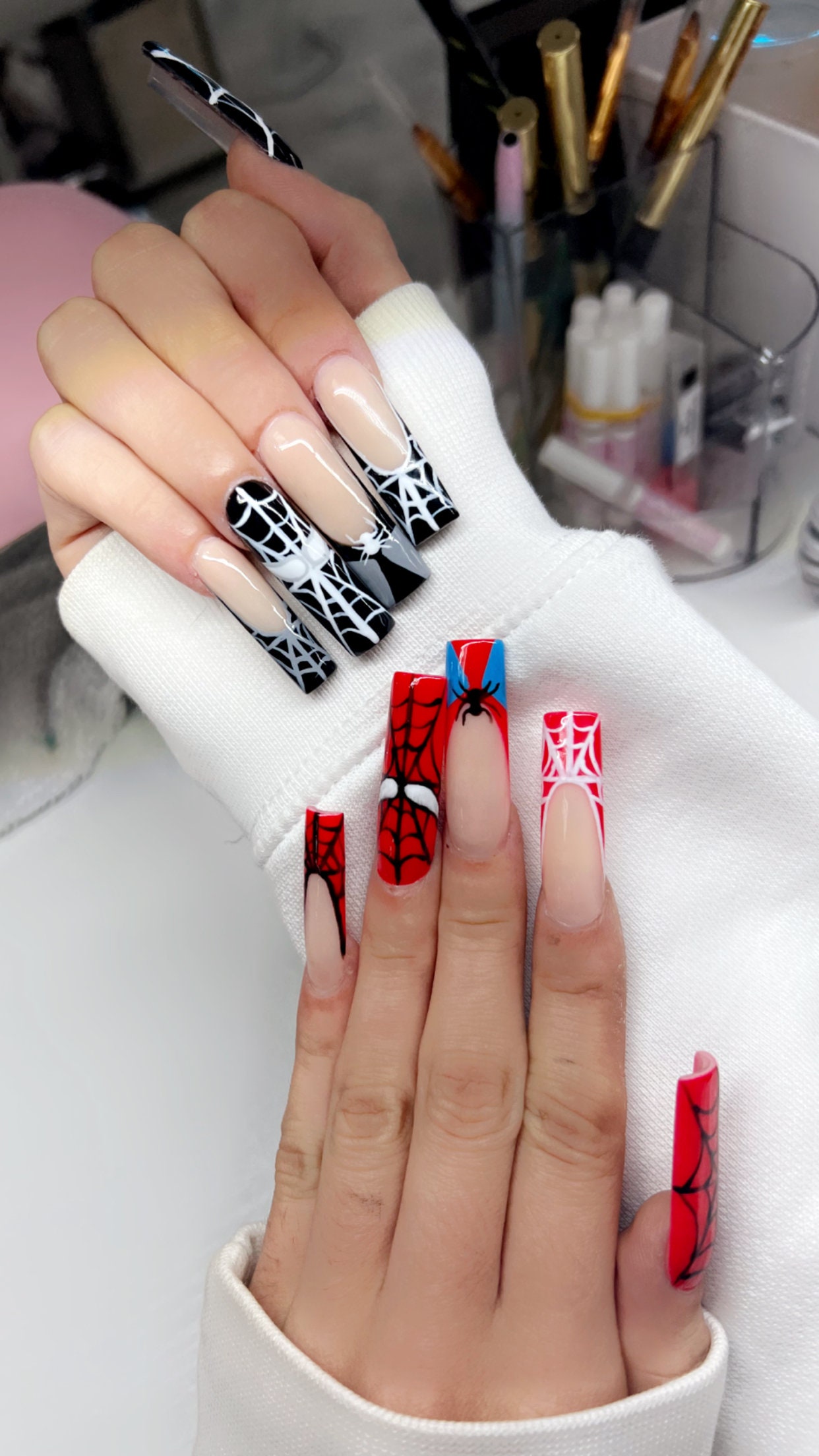 Spider-man and Venom Acrylic Press Ons - Etsy