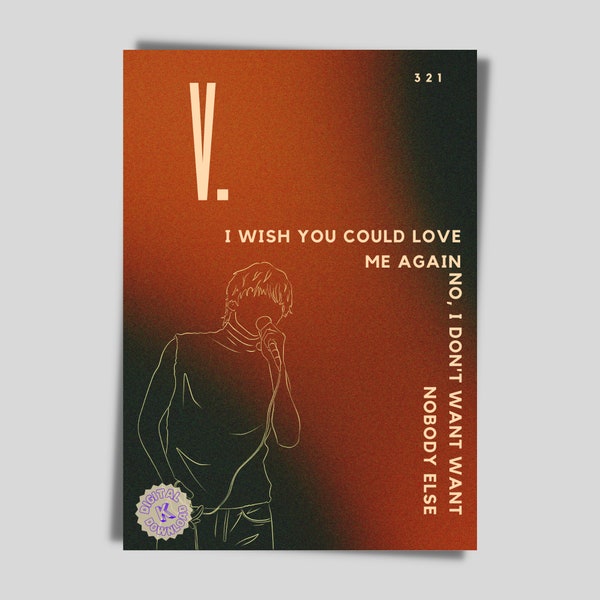 Bts V Line Art - Etsy