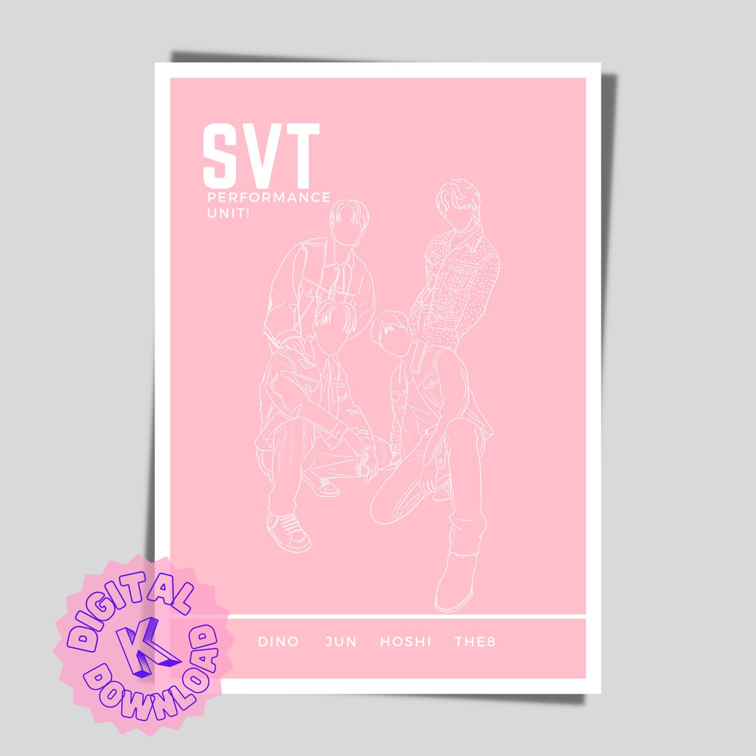 Seventeen Inspired Digital Art Print, SVT Performance Unit Kpop ...