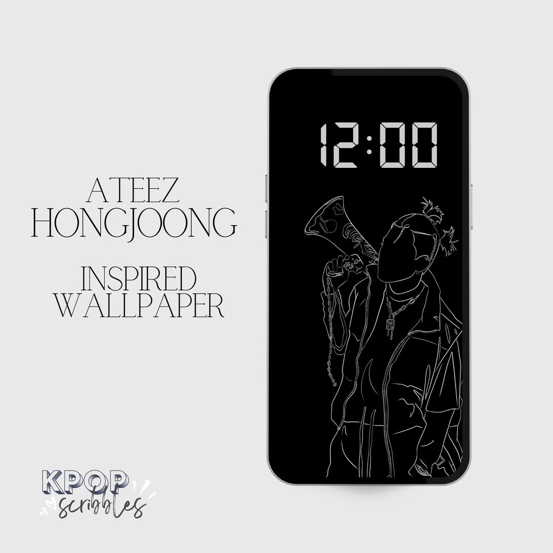 ATEEZ Hongjoong Inspired Phone Background, K Pop Lockscreen - Etsy