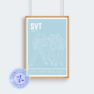 Seventeen Inspired Digital Art Print, SVT Hip Hop Unit Kpop Printable ...
