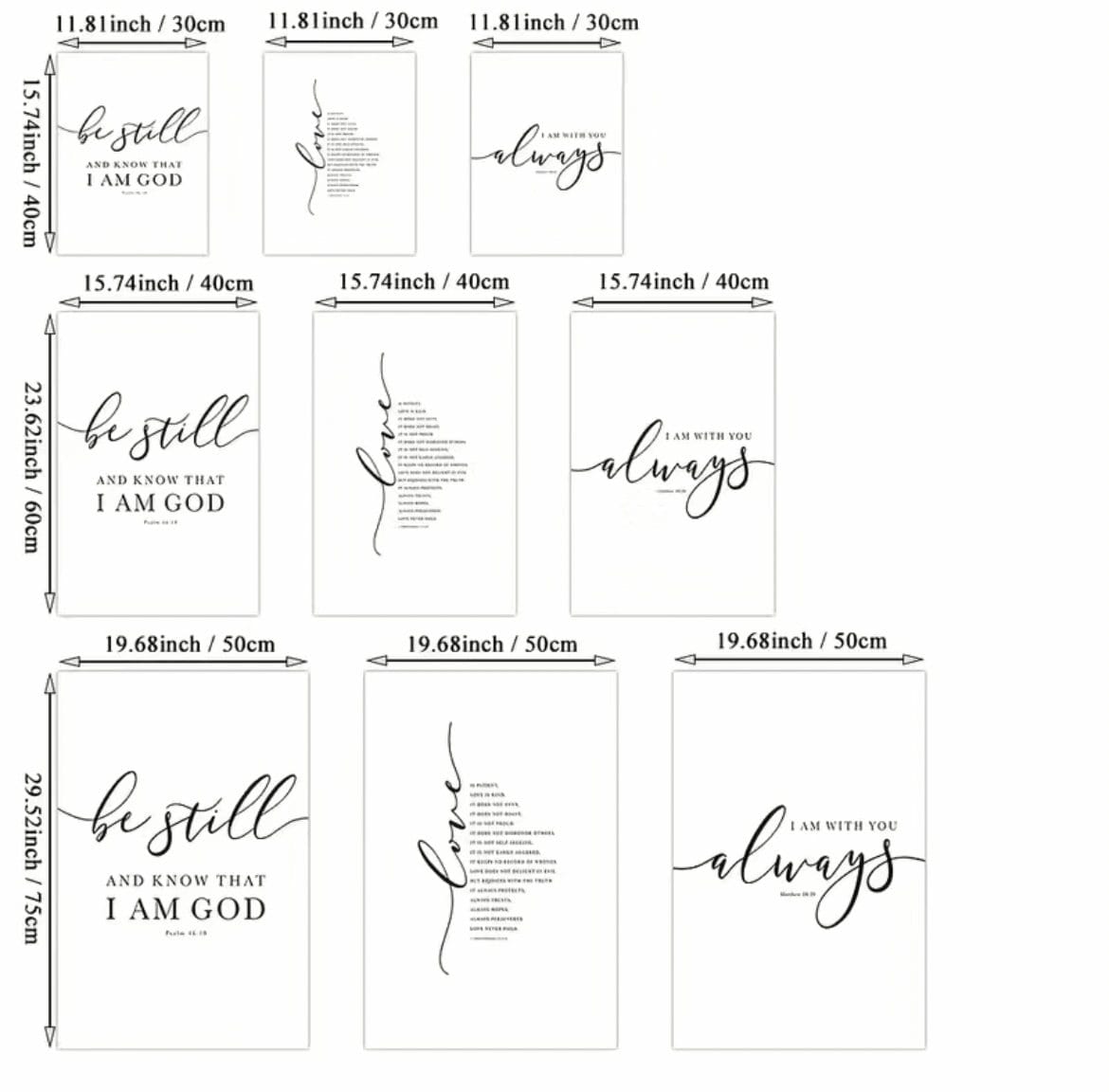 Christian Wall Art A2 With Frame Design Bible Verse Wall Art - Etsy