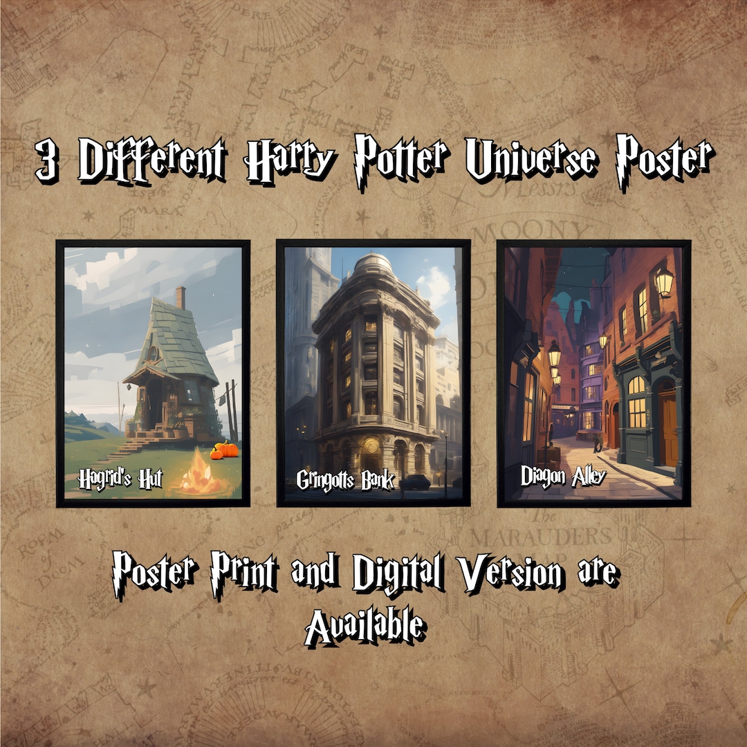Harry Potter Universe Posters Hogwarts Black Lake poster - Etsy