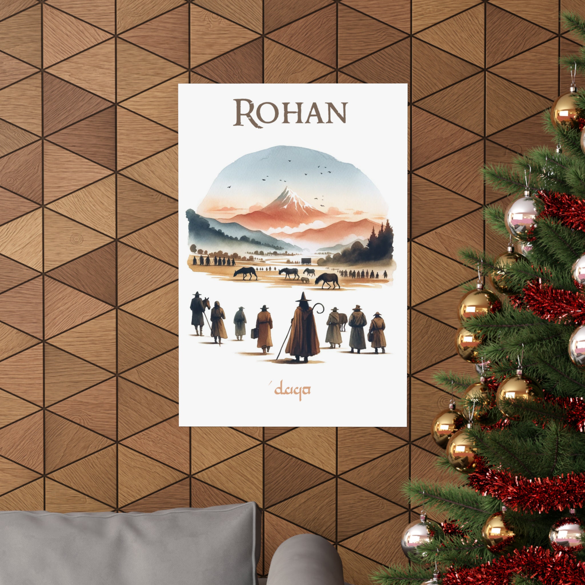 Rohan Art Print Middle Earth Horse Kingdom Tolkien Wall - Etsy