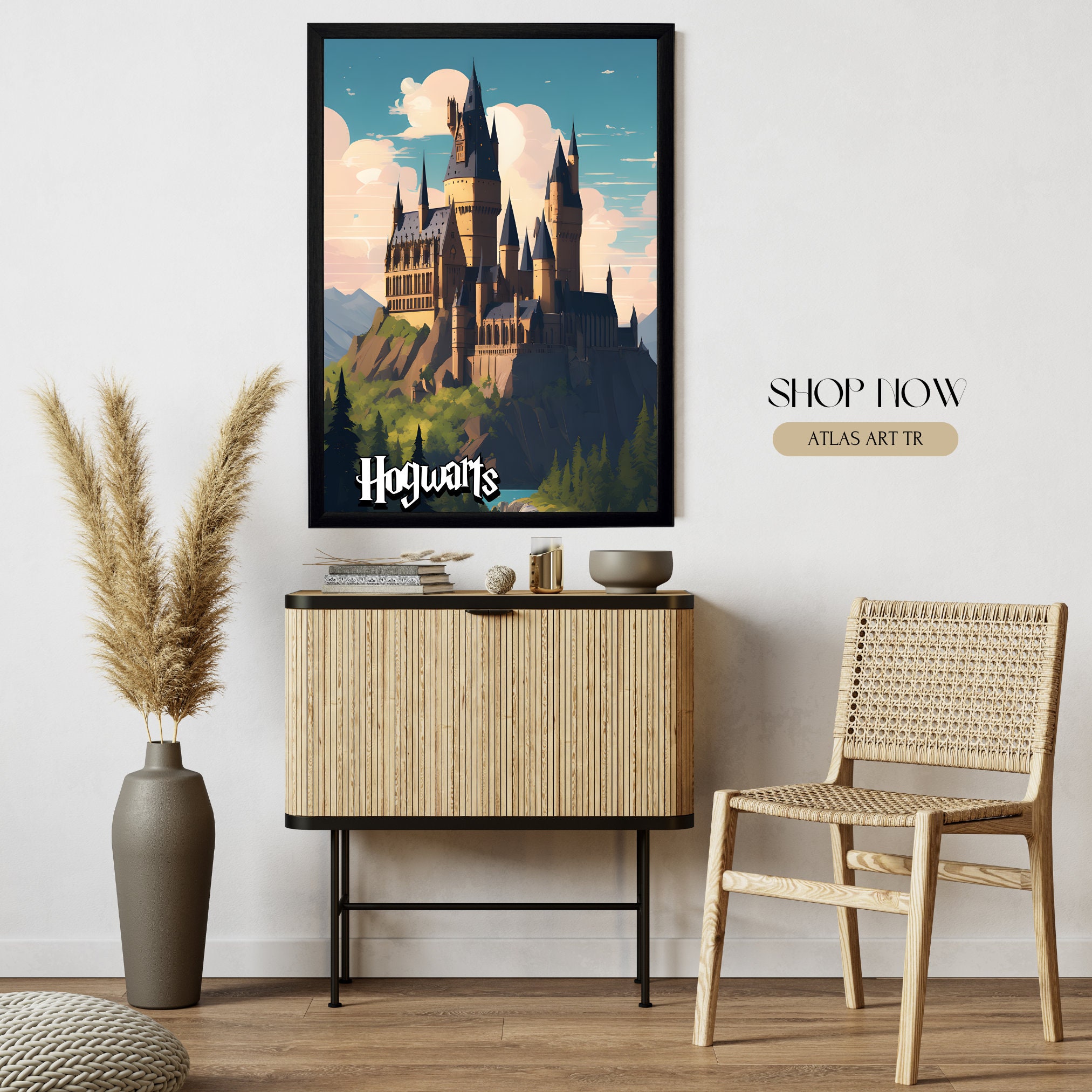 Harry Potter Universe Posters Hogwarts Black Lake poster - Etsy