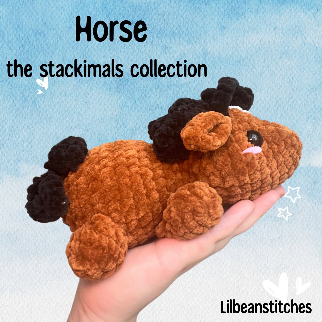 Stackimals Horse Pattern, Horse Crochet Pattern, Lilbeanstitches ...