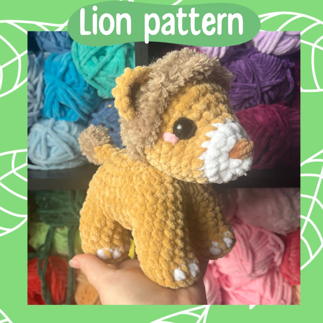 Cute Lion Pattern, Crochet Pattern, Lion Crochet Pattern, Small Lion ...