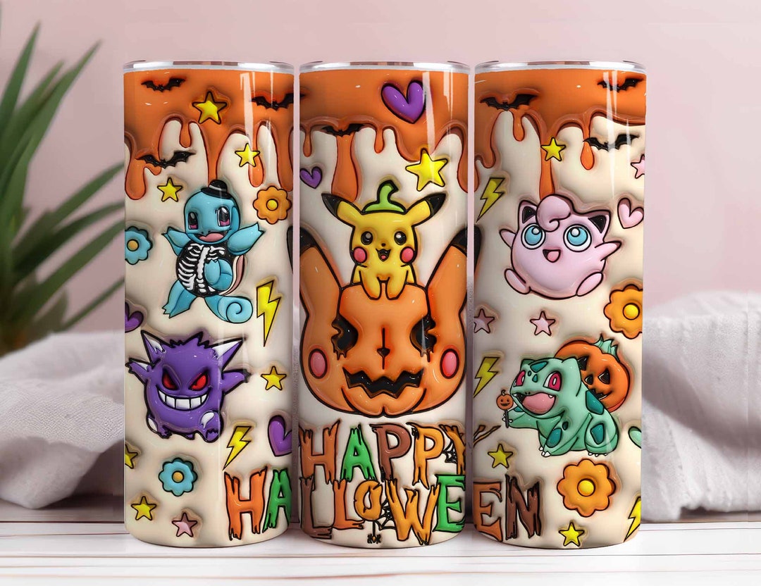 3D Cartoon Poke Tumbler PNG Pikachu Vibes Png Cute Poke - Etsy