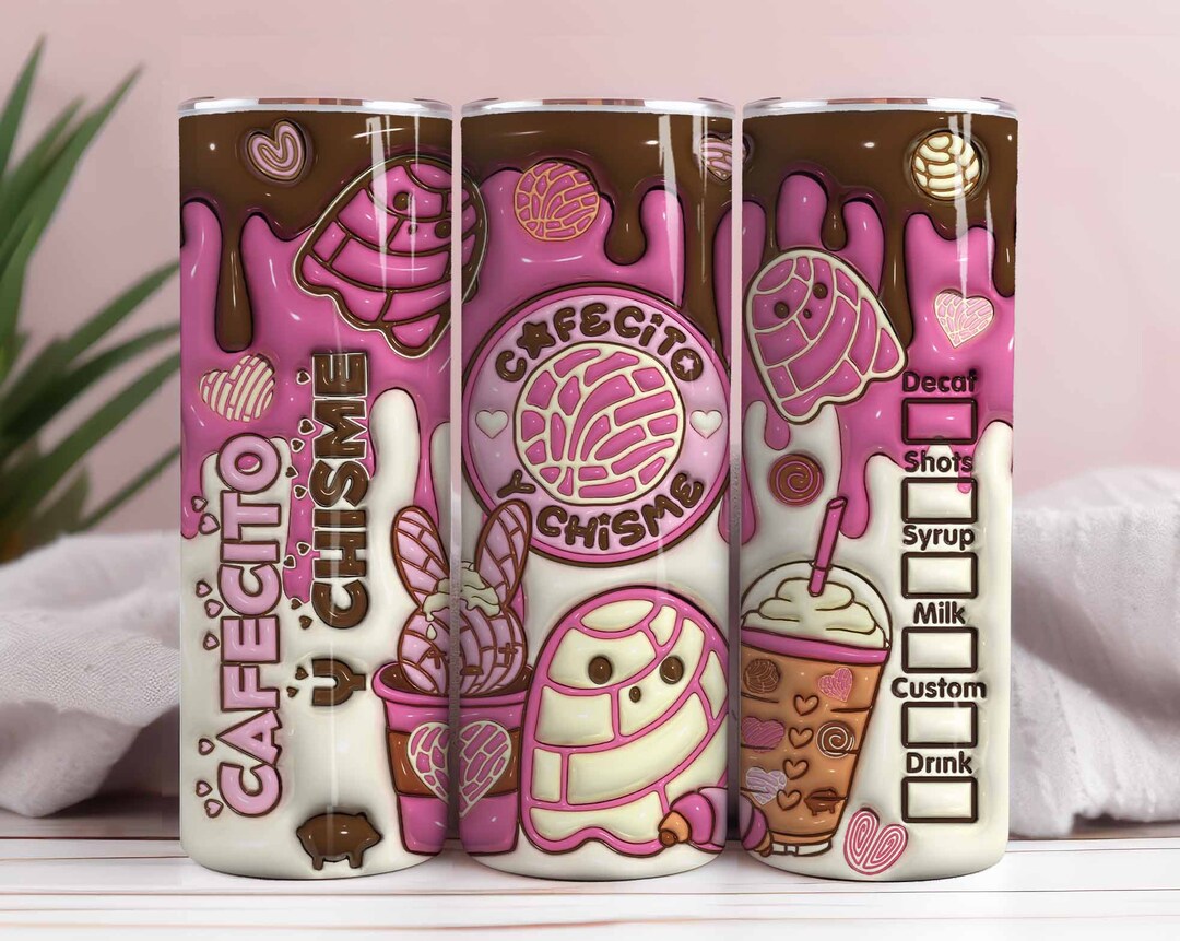Inflated 3D Spooky Conchas Tumbler PNG Mexican Pan Dulce - Etsy