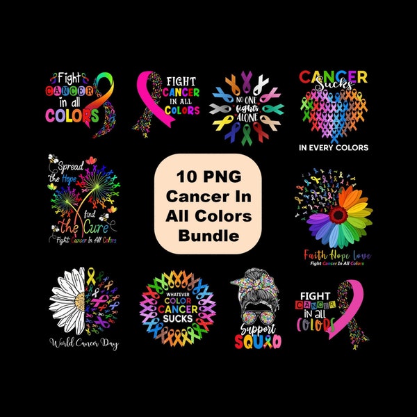 Cancer in All Colors Svg - Etsy