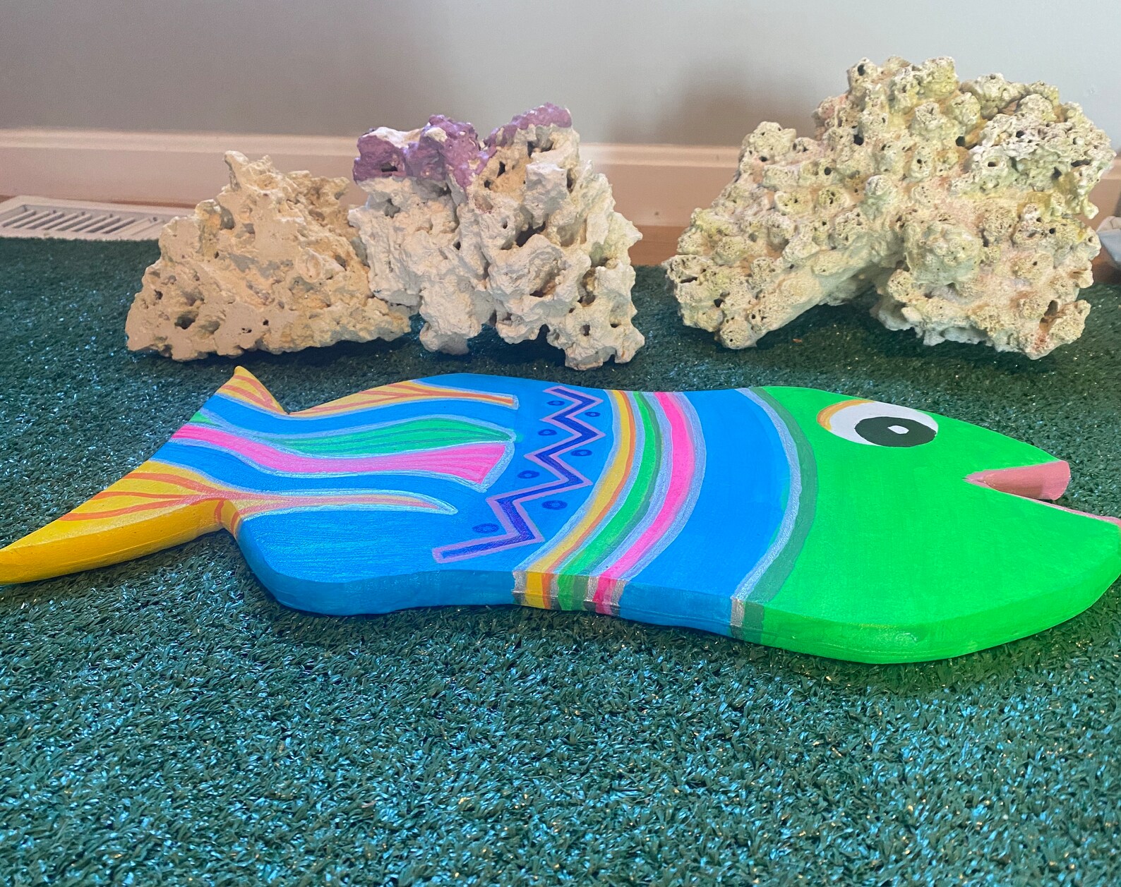 Indoor/ Outdoor Painted Fish - Etsy