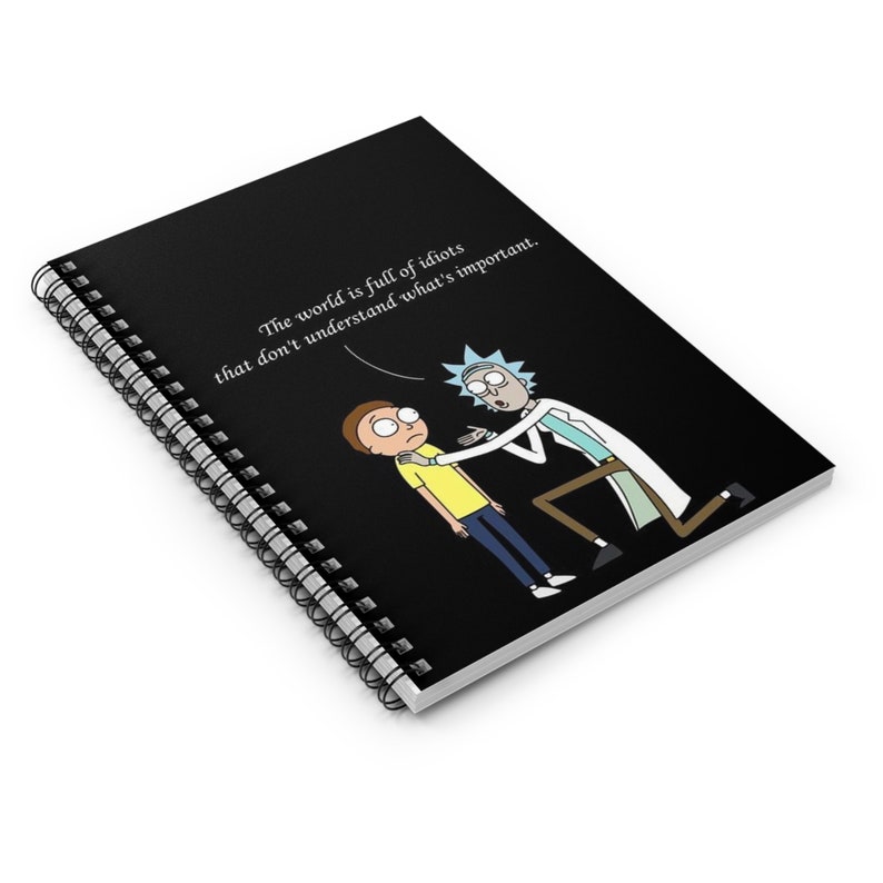 Rick and Morty Notebook, Rick and Morty, Spiral-ruled Line Book ...