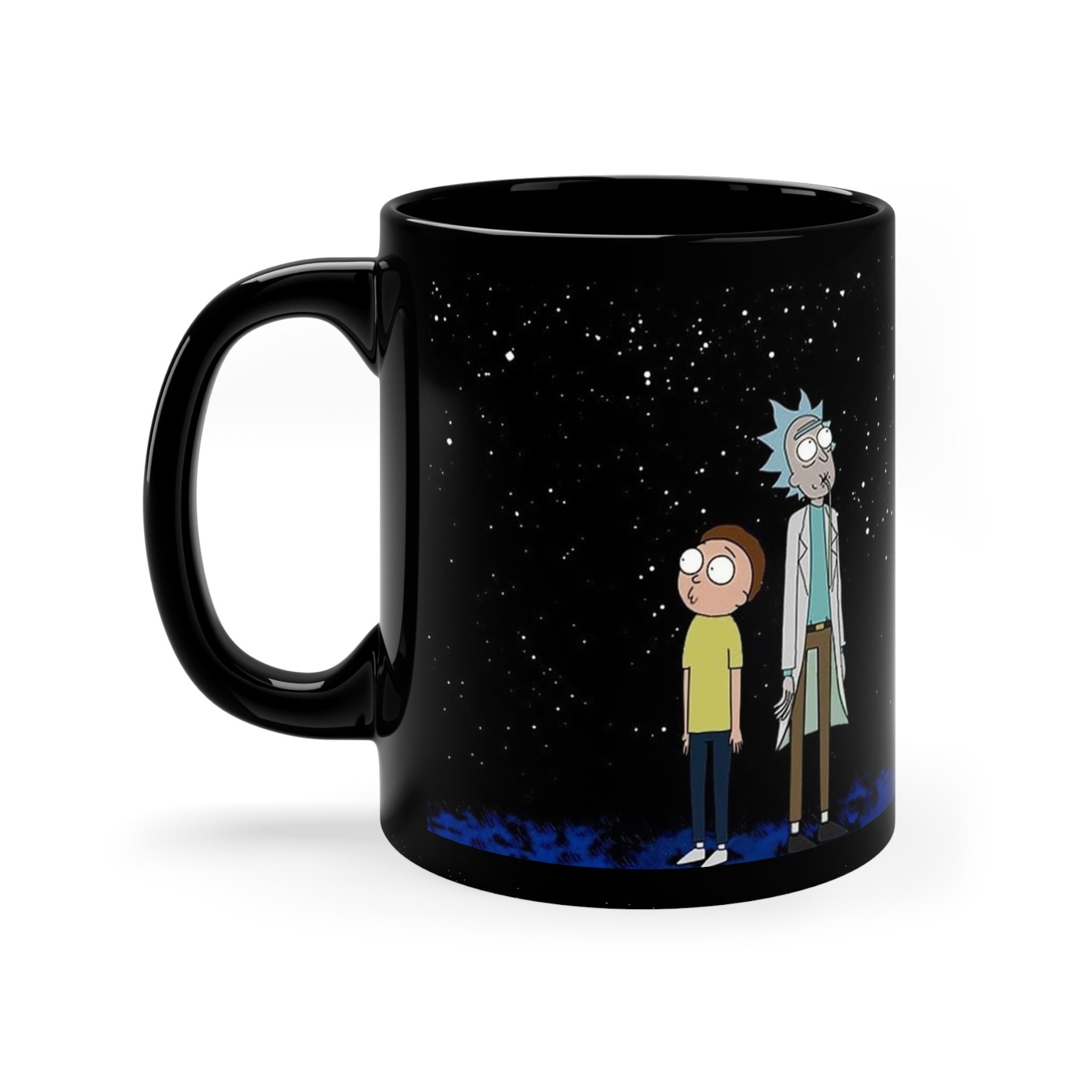 Rick and Morty Mugs, Black Mugs, Black Cups, Rick & Morty Cups, Ceramic ...