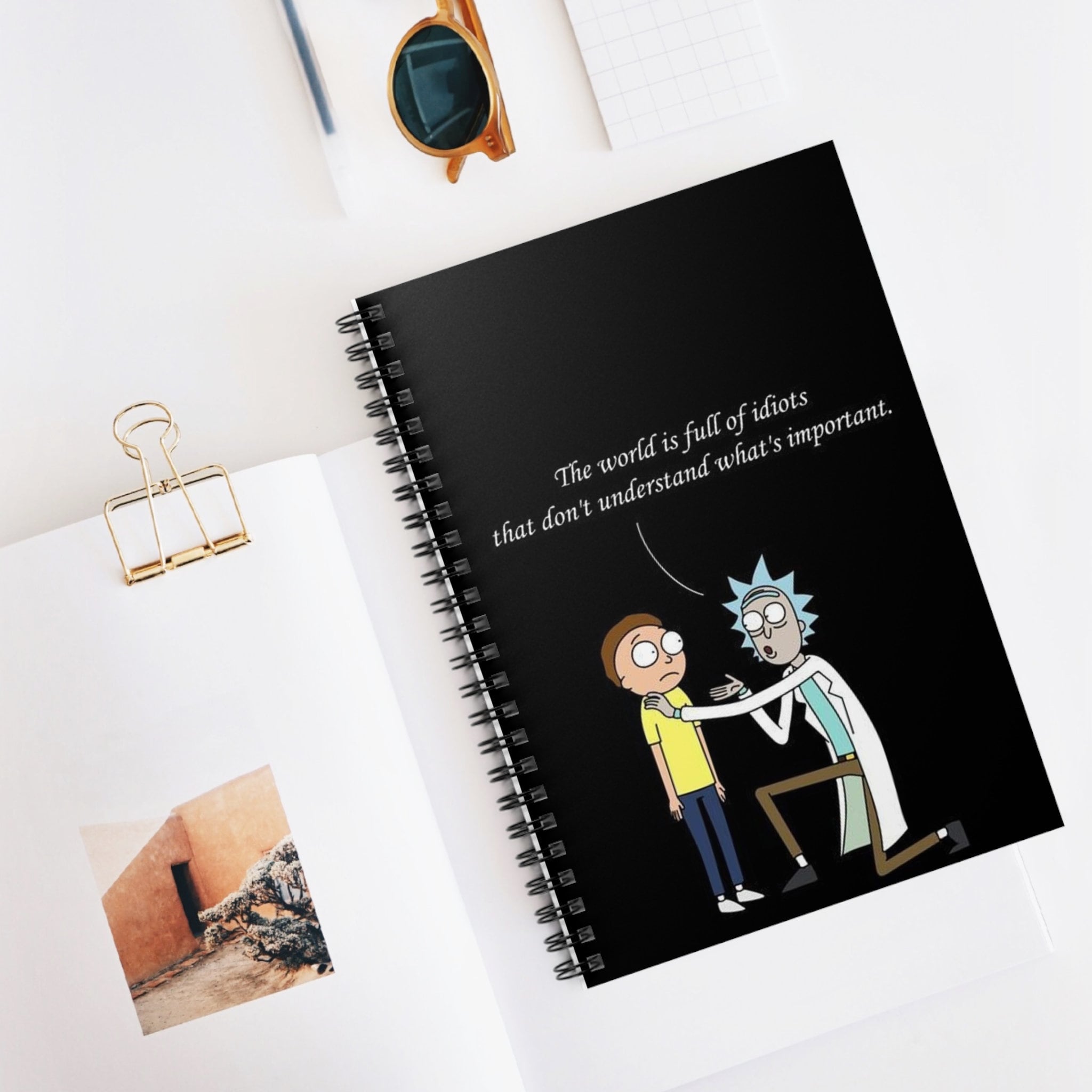 Rick and Morty Notebook, Rick and Morty, Spiral-ruled Line Book ...