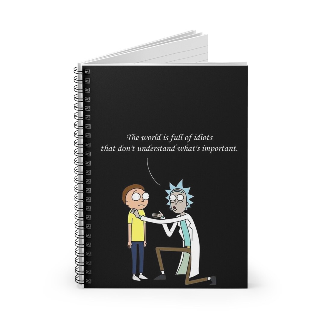 Rick and Morty Notebook, Rick and Morty, Spiral-ruled Line Book ...