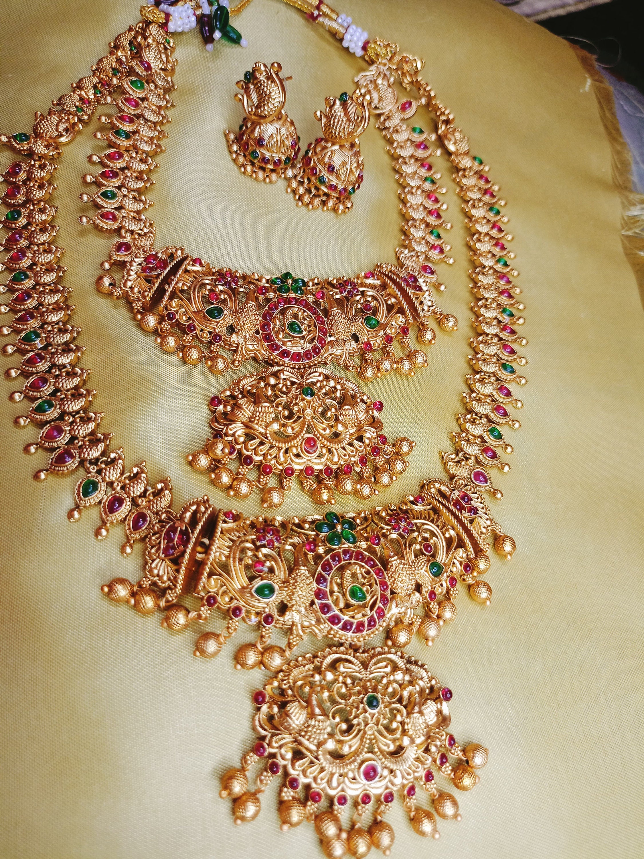 South Indian Gold Plated Jewellery Set /south Indian Necklace / Choker ...