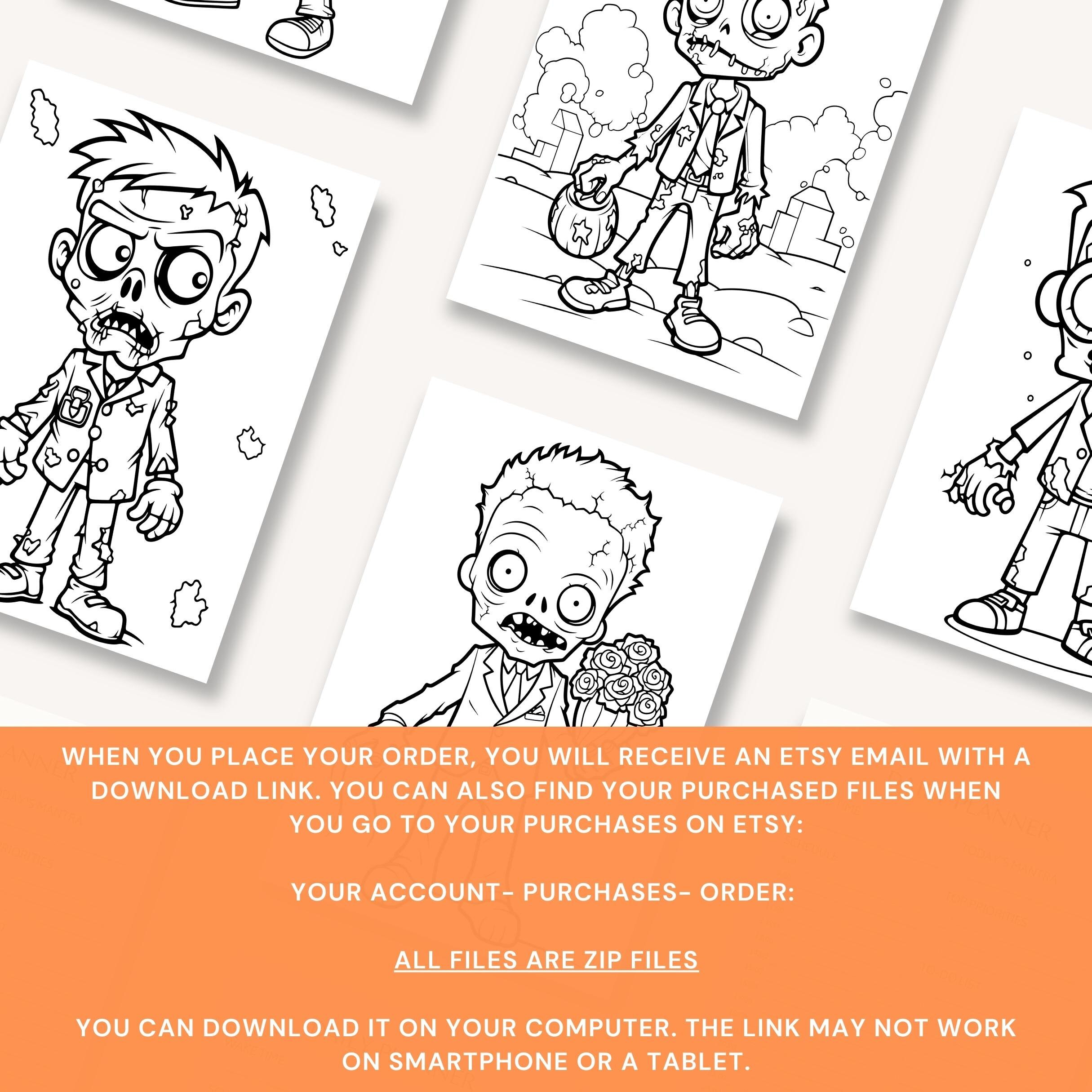 5 Zombie Halloween Colouring Pages, Halloween Activities Worksheets ...