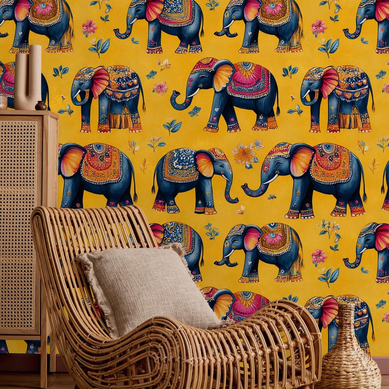 The Elephant Mural - Etsy