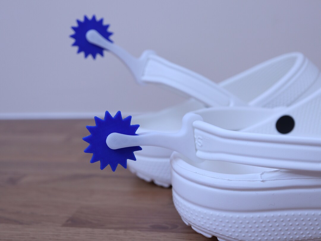 Spinning Cowboy/cowgirl Spurs Blue Shoe Charm for Customisation ...