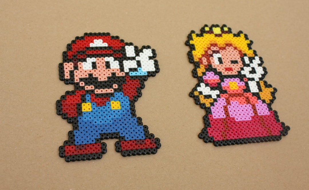 Mario and Princess Peach Magnet Set - Etsy