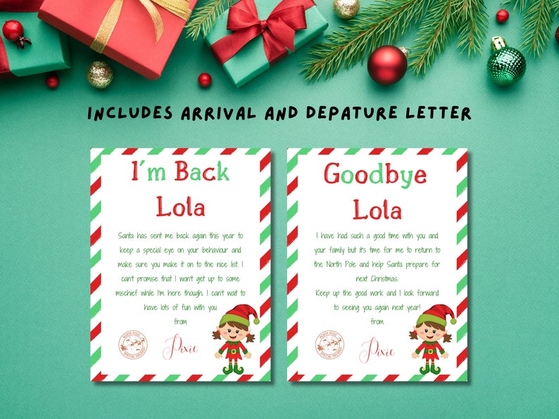 Editable Elf Letter Elf Welcome Letter Elf Arrival Letter Elf Goodbye ...