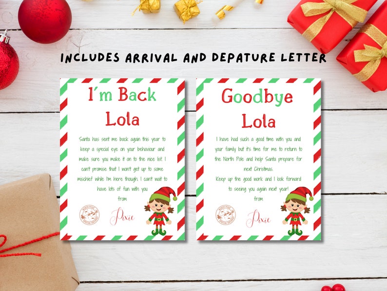 Editable Elf Letter Elf Welcome Letter Elf Arrival Letter Elf Goodbye ...