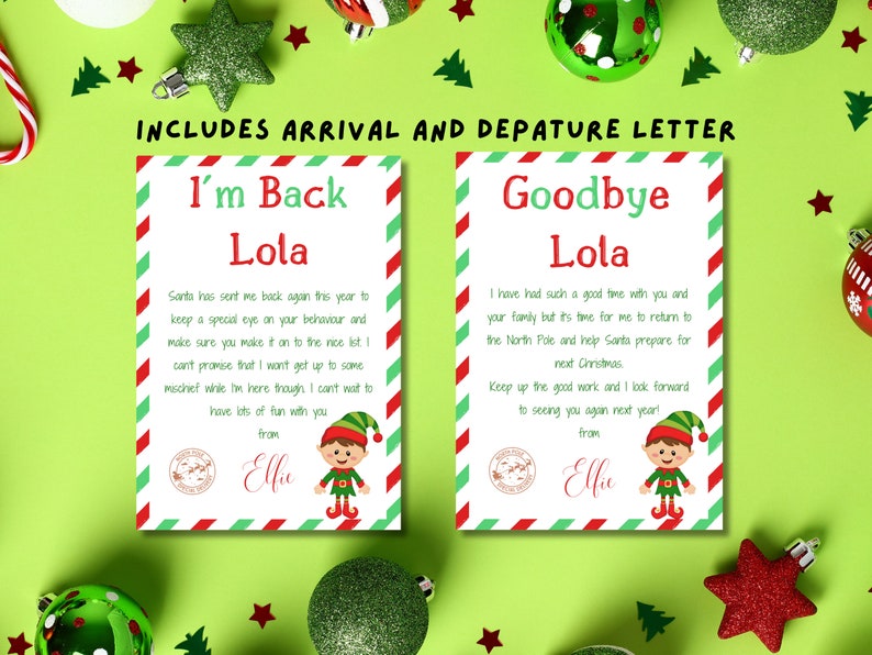 Editable Elf Letter Elf Welcome Letter Elf Arrival Letter Elf Goodbye ...